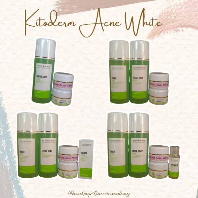 Jual Paket Kitoderm Acne White (Jerawat Ringan) | Shopee Indonesia