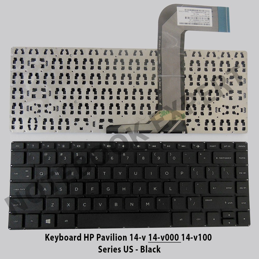 Jual Keyboard Hp Pavilion 14-V 14-V000 14-V100 Series Us - Black ...