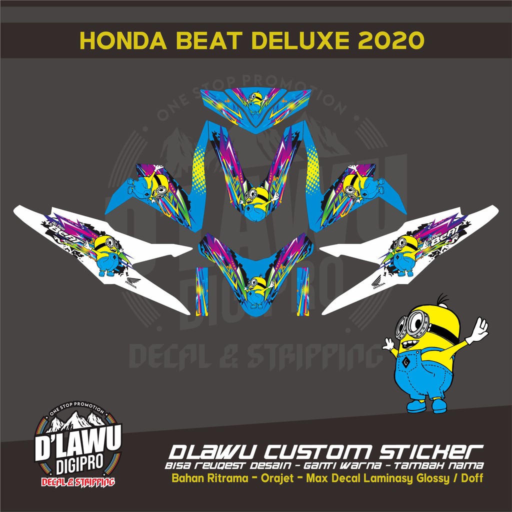 Jual Decal Sticker Honda Beat Deluxe kartun | Shopee Indonesia