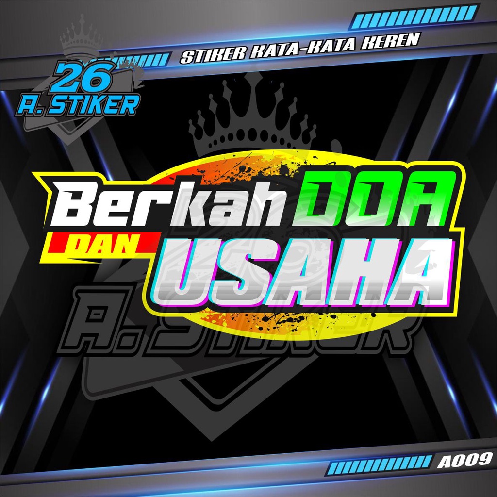 Jual Stiker Decal Kata-kata Keren, Lucu, Bijak, Motivasi BERKAH DOA DAN ...