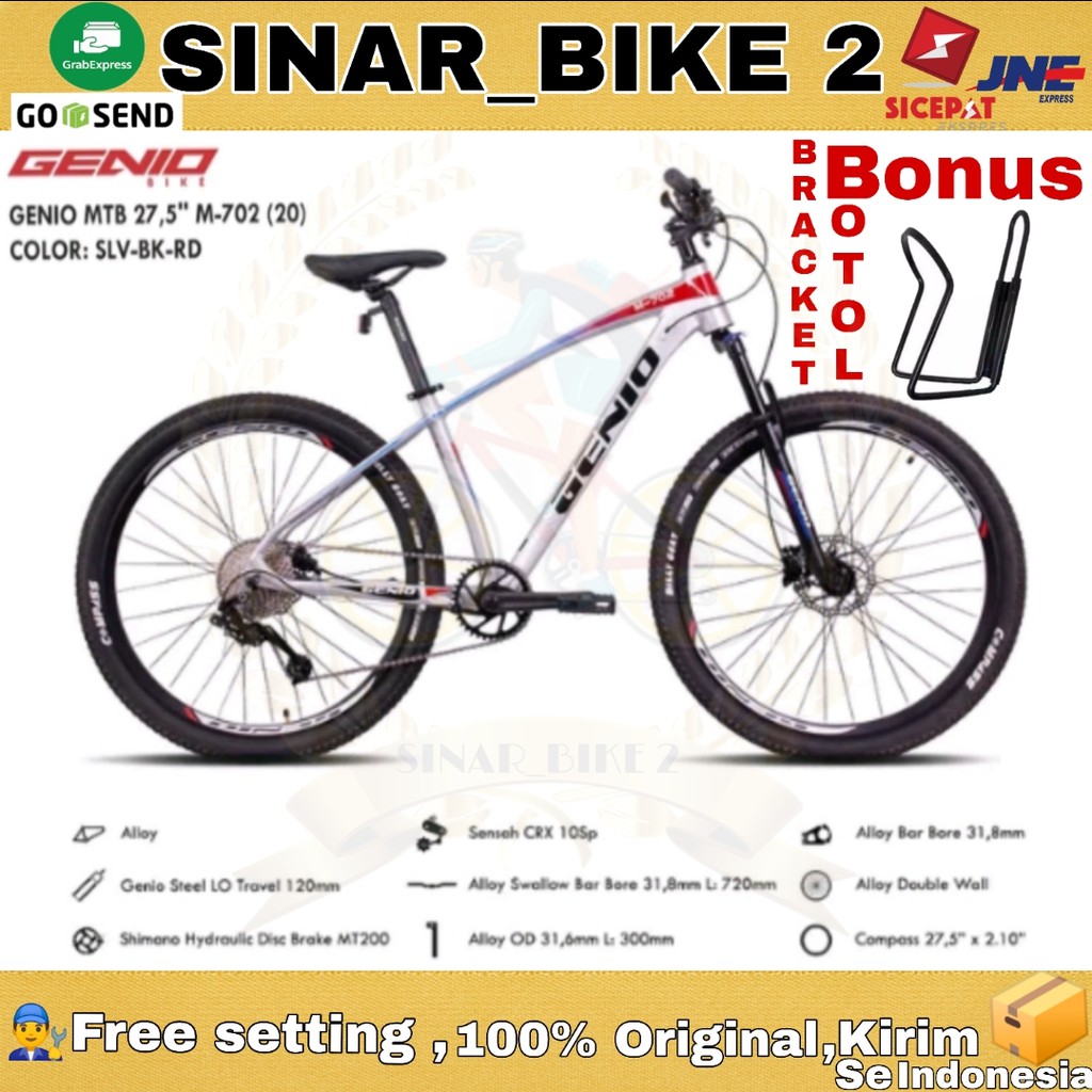 Jual Sepeda Gunung 27,5Inch Mtb Genio M-702 Alloy Rem Hidraulic 10 ...