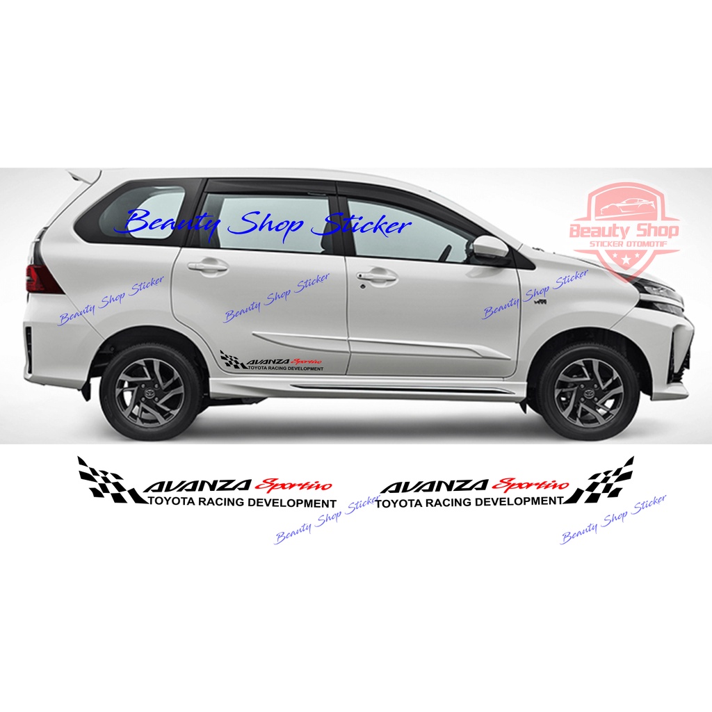 Jual stiker mobil avanza sportivo toyota racing development race ...