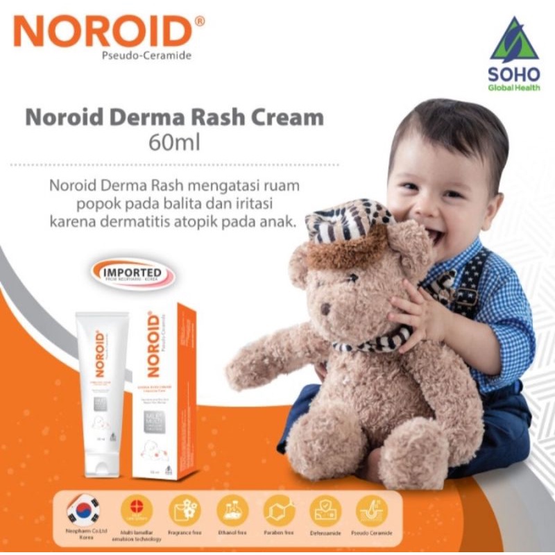 Jual Noroid Derma Rash Cream 60ml | Shopee Indonesia