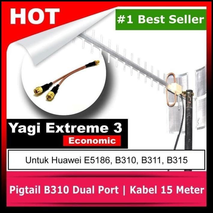 Jual Antena Yagi Extreme 3 Eco Antenna Penguat Signal Router 4G B315 (15M) | Shopee Indonesia