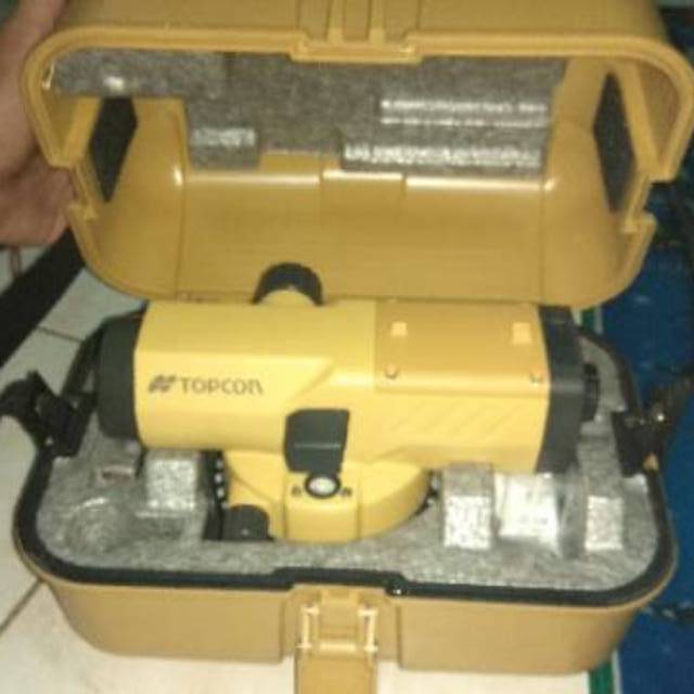 Jual Automatic Level Topcon AT B4A, Waterpass Topcon AT-B4A, Topcon ATB4 Bekas Lengkap Set ...