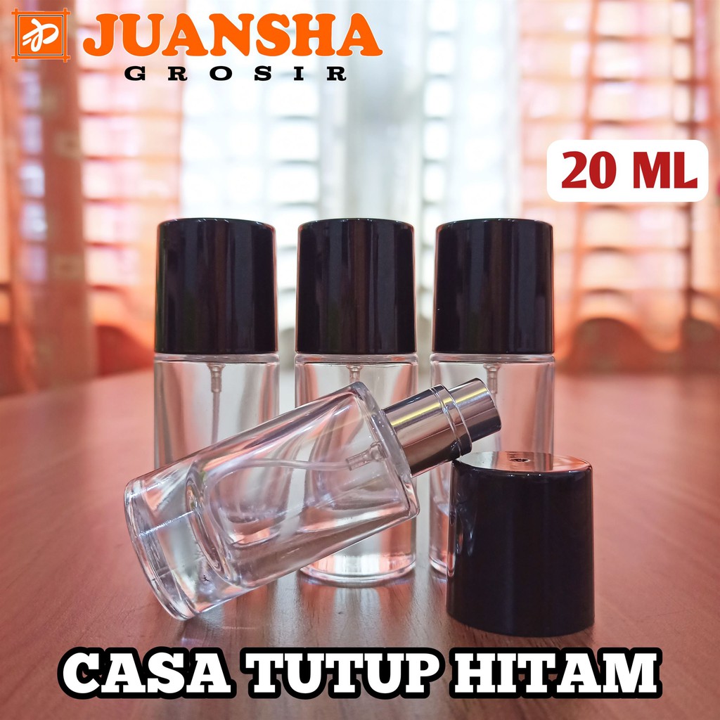 Jual BOTOL PARFUM || CASA TUTUP HITAM || 20ML DRAT || BOTOL PARFUME ...