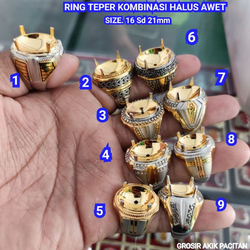 Jual RING TEPER KOMBINASI BENTUK OVAL SUPER HALUS AWET | Shopee Indonesia