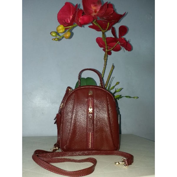 Jual Tas Papillon leather k3476 babypink, merah dan krem maroon ...