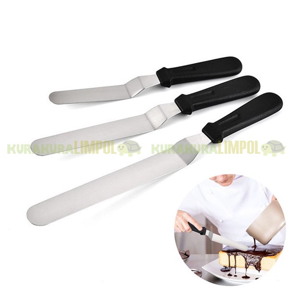 Jual Pisau Spatula Cream Stainless Steel Scraper Pengoles Butter Cream ...