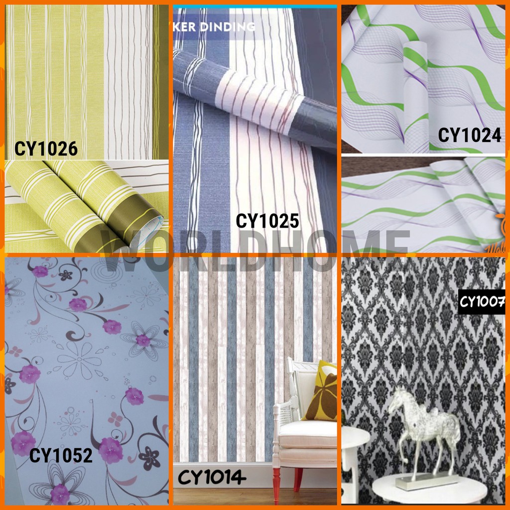 Jual Wallpaper Dinding Sticker Walpaper Stiker Motif Alur Hijau,Navy ...