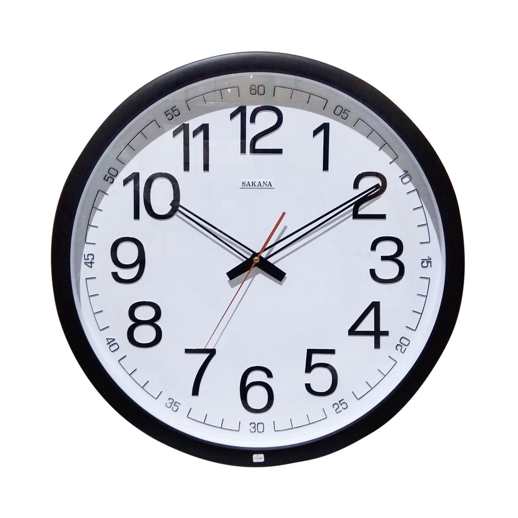 Jual Jam Dinding Rumah Bulat Clock Sakana 415 N Motif Putih Polos ...