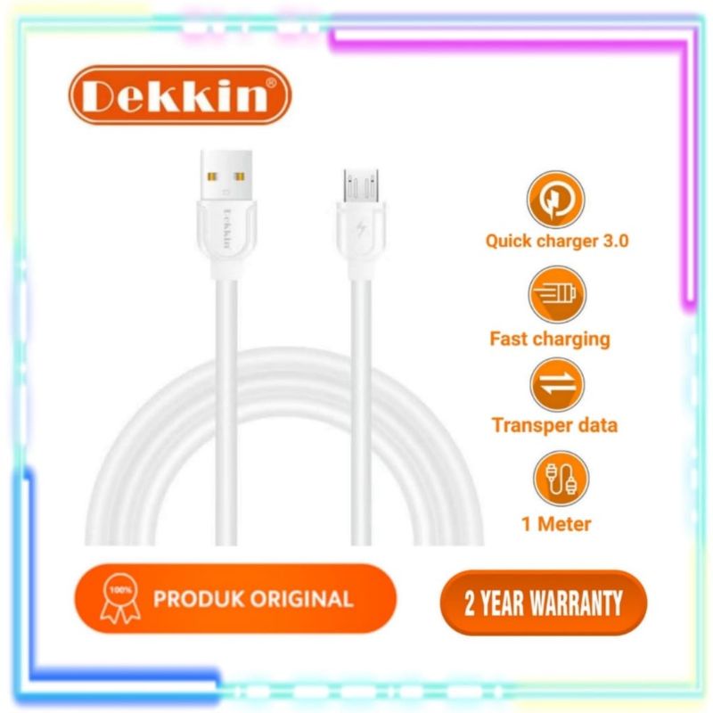 Jual KABEL DATA DEKKIN DK A3 2.4A QUICK CHARGER QC 3.0 FAST CHARGING | Shopee Indonesia