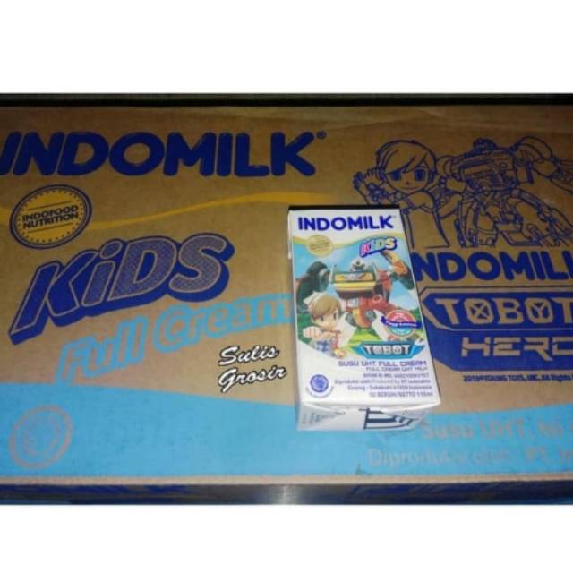 Jual Susu uht indomilk kids 125 ml full cream 1 karton isi 40 pcs | Shopee Indonesia