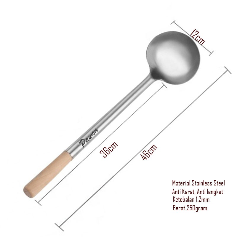 Jual SUTIL SPATULA IRUS / SPATULA BULAT UKURAN JUMBO STAINLESS STEEL ...