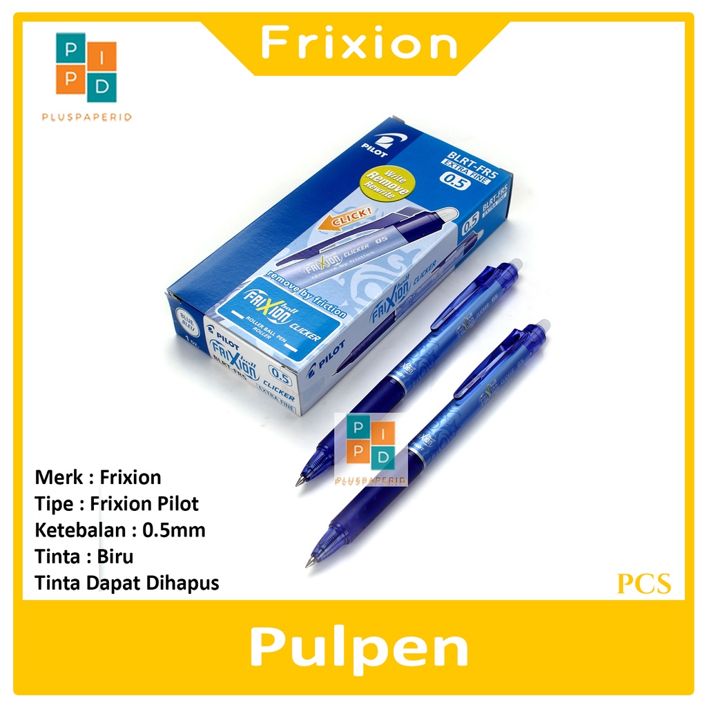 Jual FRIXION - Pilot Pulpen - Pen Gel 0.5mm Biru - Pcs | Shopee Indonesia