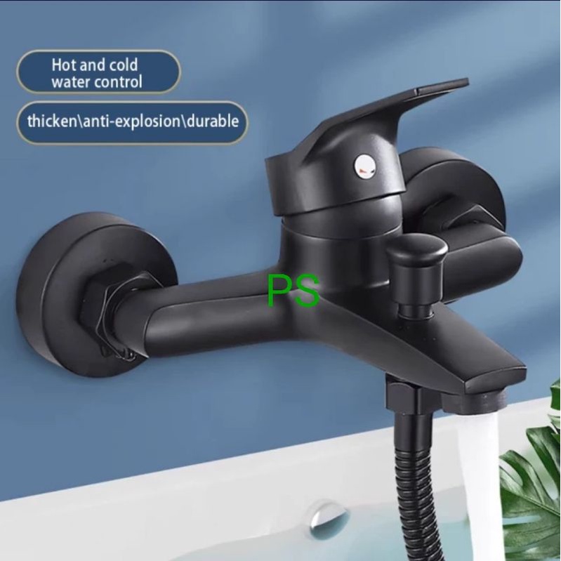 Jual Kran bathub black series panas dingin - Kran mixer bathtub hitam ...