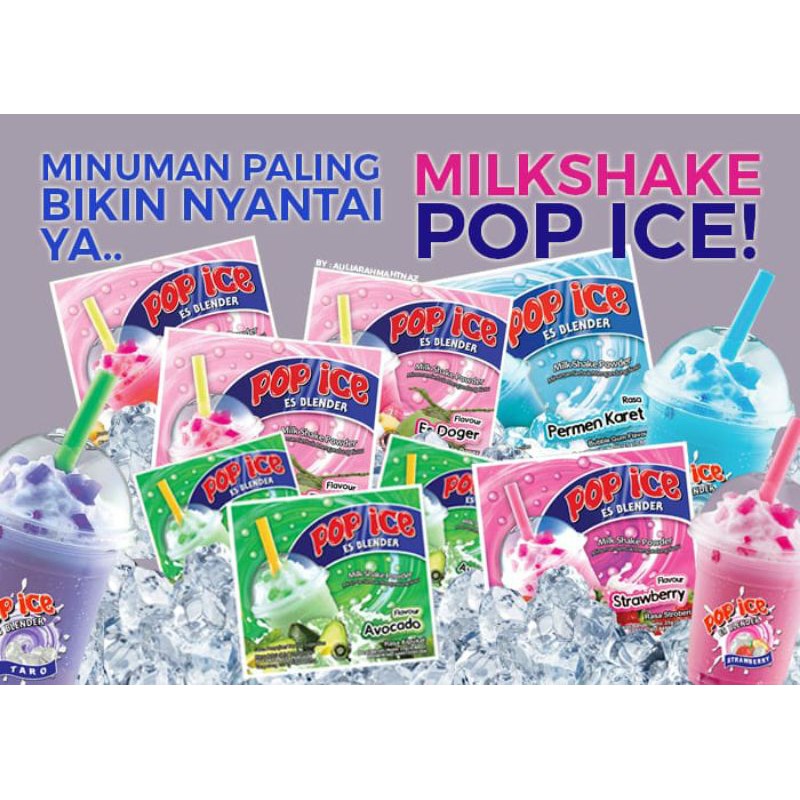 Jual minuman pop Ice chocolate durian strawbery grape avocado mango ...