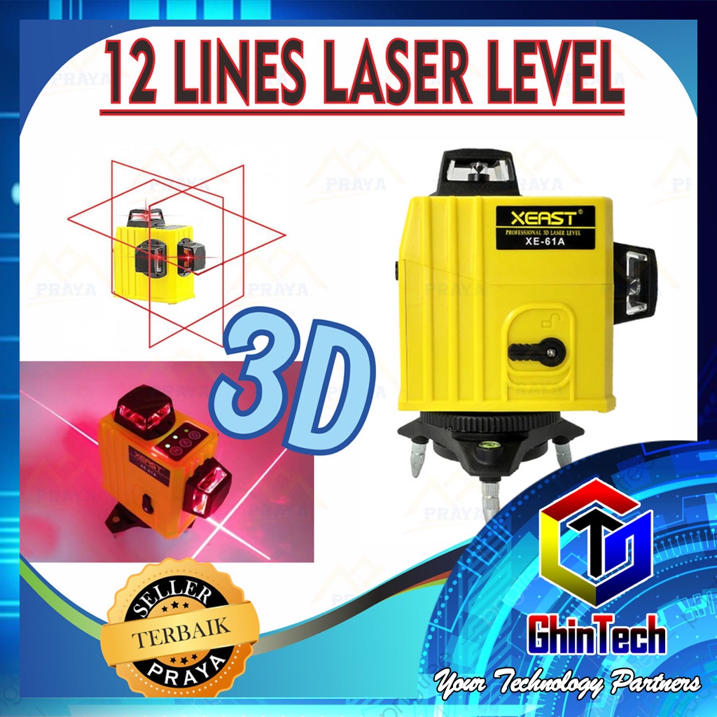 Jual Baru Laser level 12 lines laser level 360 Horizontal Vertical ...
