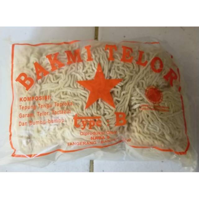 Jual Mie mentah/mie basah/ mie ayam bakmi telor bintang/500gram/bks ...