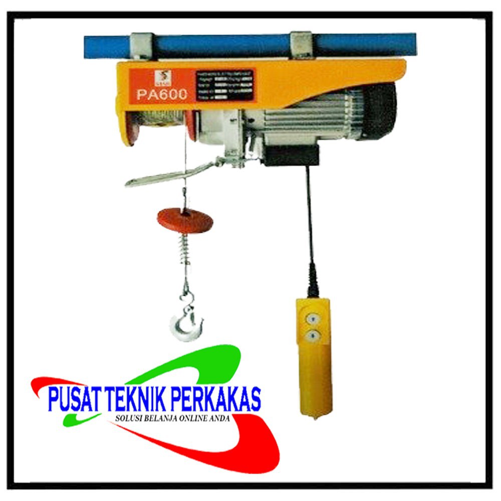 Jual katrol mini listrik - Chain Hoist Electric Mini Sling 600 Kg 20 ...