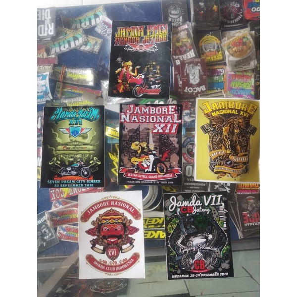 Jual stiker acara jambore CB C70 grand GL dll 7pcs | Shopee Indonesia