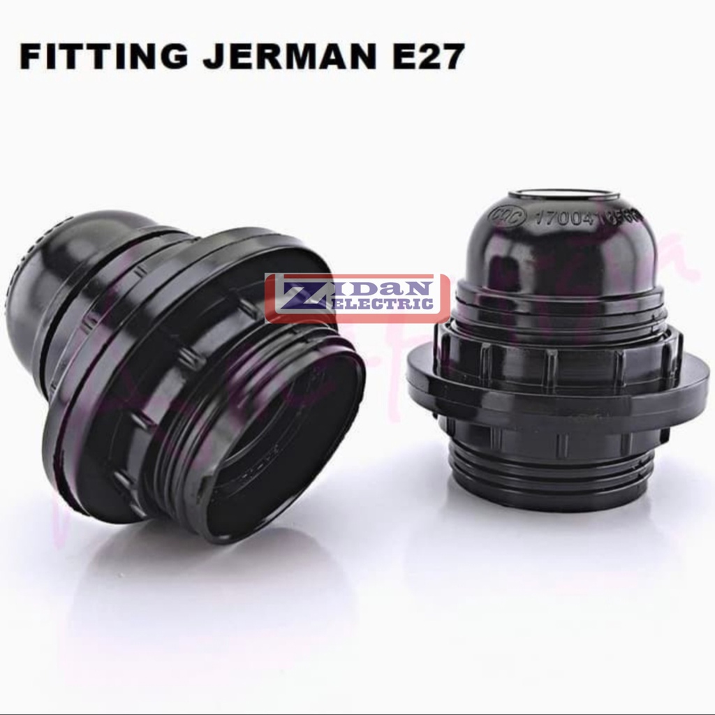 Jual Fitting Lampu Gantung Jerman E27 / Fitting gantung German Hitam Putih | Shopee Indonesia