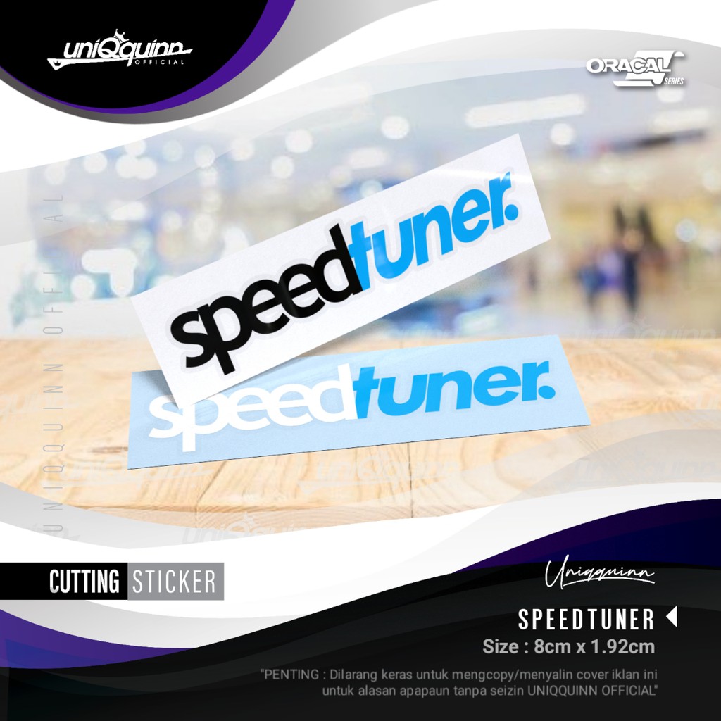 Jual UQ Cutting Sticker Speedtuner motor mobil | Stiker Motor Mobil ...