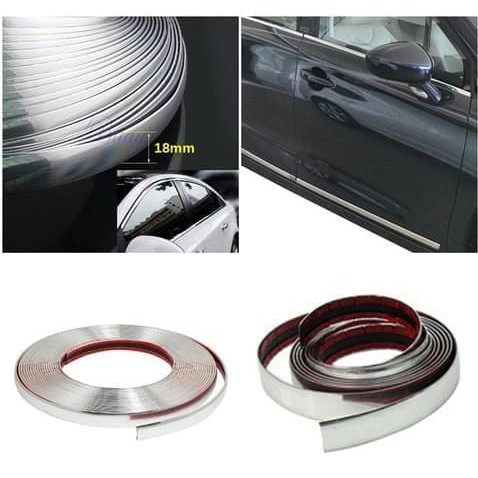 Jual Promo List Chrome Silver List Jendela Pintu Mobil List Moulding ...