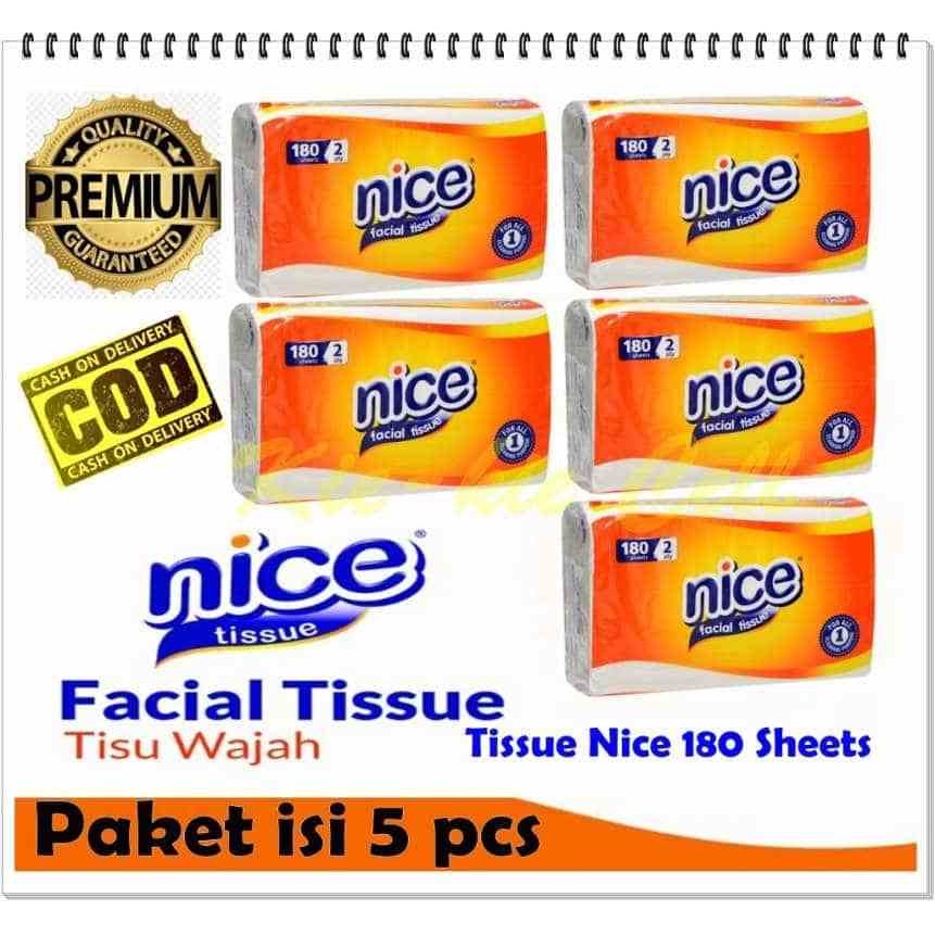 Jual [Paket 5 Pcs] Tisu Tissue Nice 2 ply 180 Sheet | Shopee Indonesia
