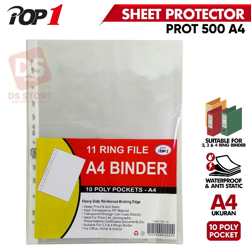 Jual SHEET PROTECTOR / Pelindung Kertas A4 dan F4/FOLIO POP1 | Shopee ...
