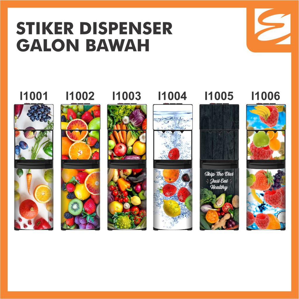 Jual Stiker dispenser galon bawah (40cm x 100cm) - fruits (Sticker ...