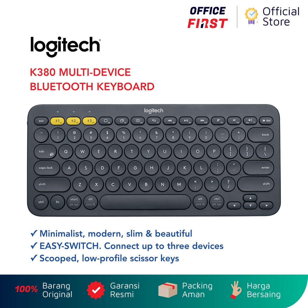 Jual Logitech K380 Multi Device Bluetooth Keyboard Wireless K 380 Aesthetic | Shopee Indonesia