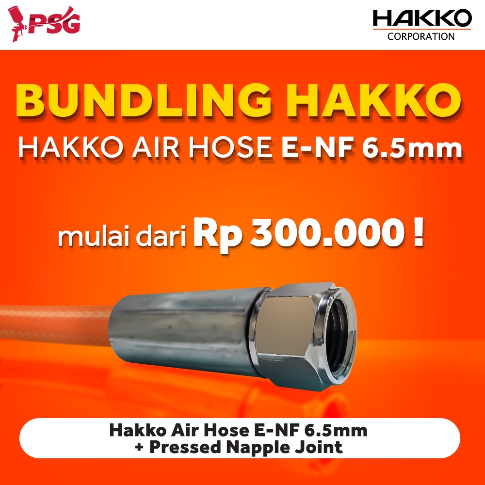 Jual Paket Bundling Hakko Air Hose : E-NF 6.5 + Pressed Napple Joint 2 sisi | Shopee Indonesia