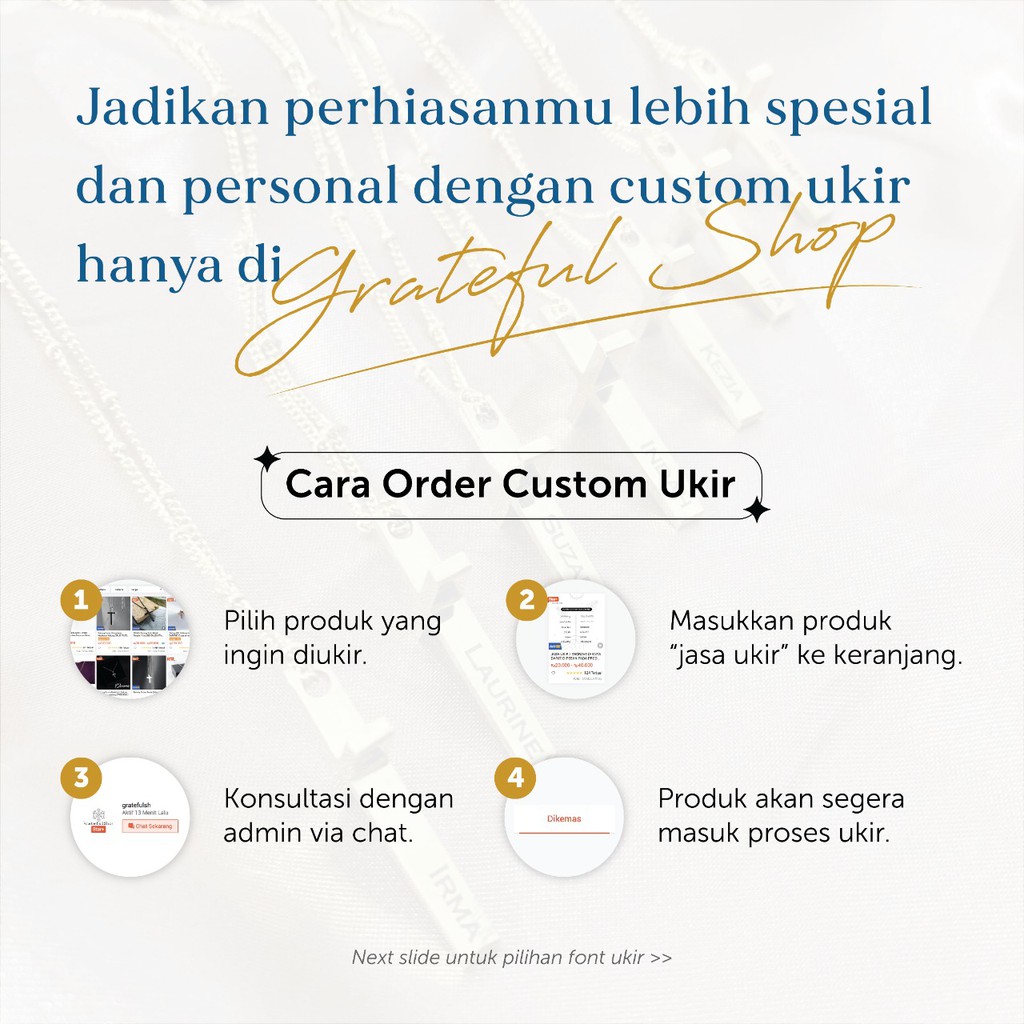 Jual Grateful - UNTUK UKIR / ENGRAVE (HANYA DAPAT DIPESAN PADA PRODUK ...