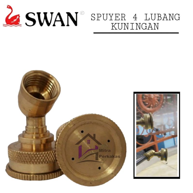 Jual Spuyer 4 Lubang Kuningan SWAN Nozle Sprayer Semprotan Hama Embun 4 ...