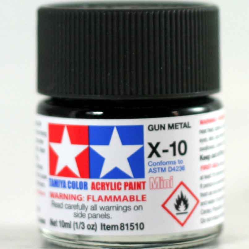 Jual tamiya acrylic X-10 Gun Metal ( cat gundam model kit) | Shopee ...