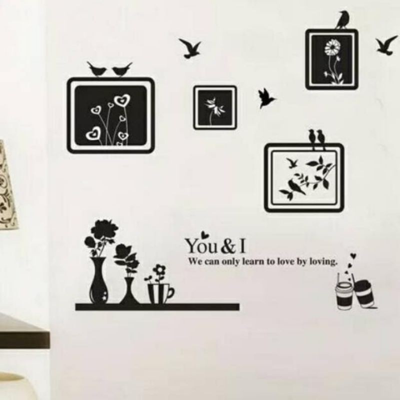 Jual Stiker Dinding Frame Hitam Dekorasi Kamar Wallstiker Wallsticker ...
