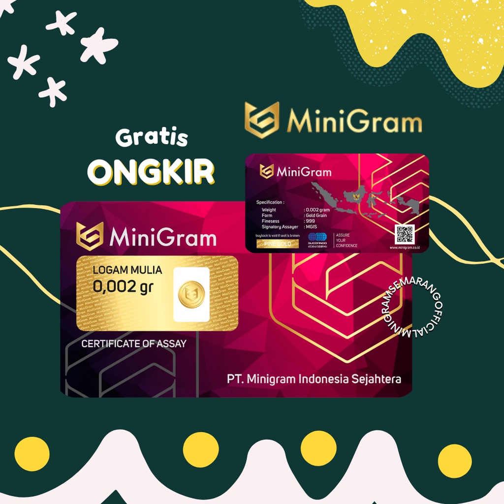 Jual [Minigram Semarang ] Minigram 0,002 Gram Emas Murni 24 Karat ...