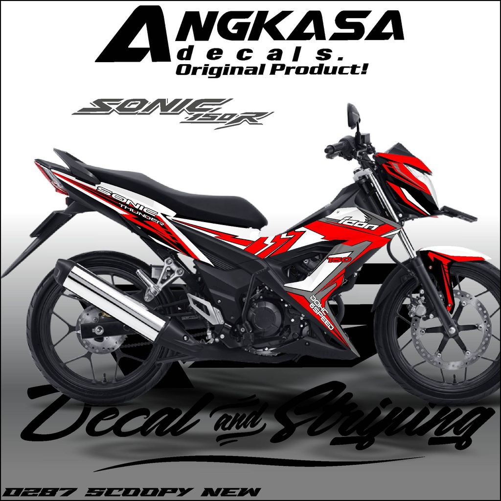 Jual 0284a decals stiker fullbody motor sonic / decal emblem variasi ...