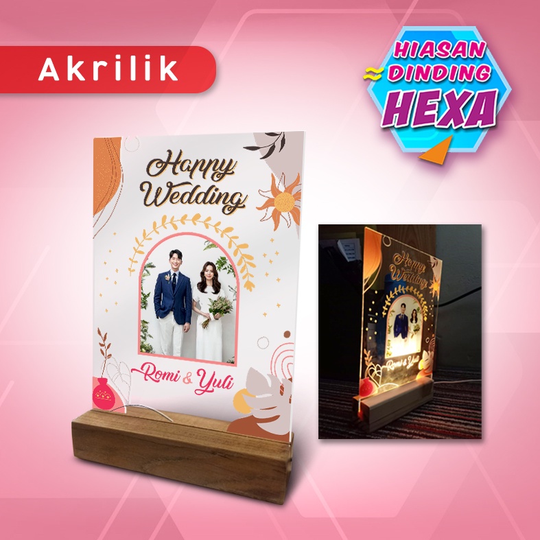 Jual FRAME ACRYLIC CUSTOM FOTO AESTHETIC | KADO WEDDING | ANNIVERSARY ...