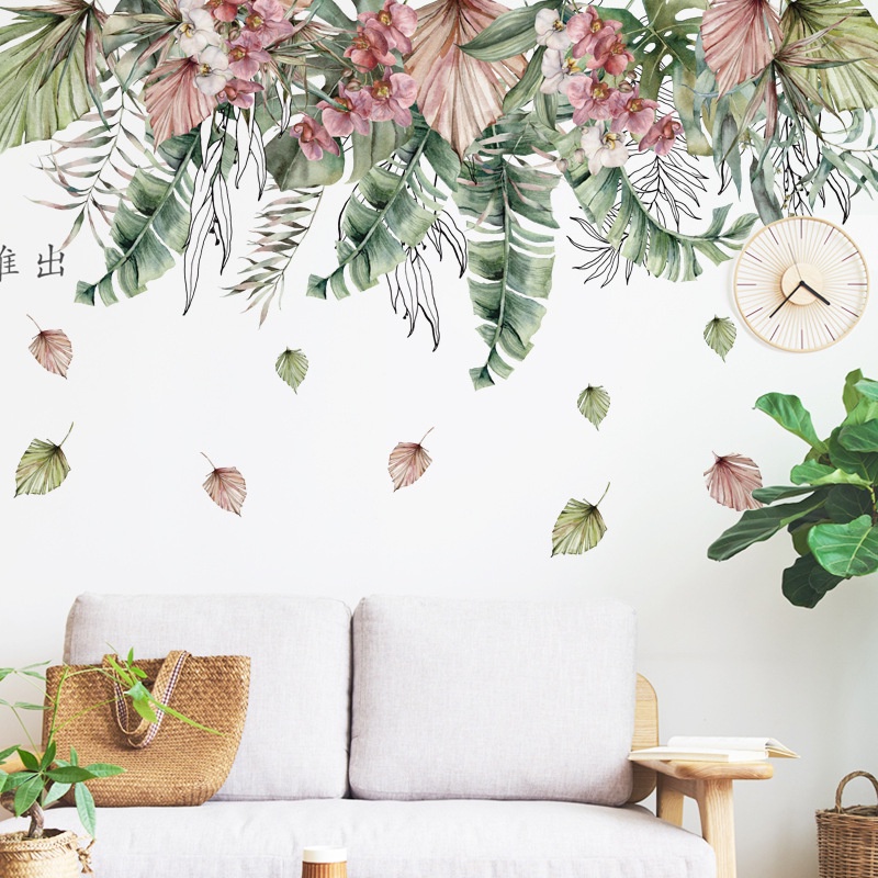Jual walpaper wallstiker bunga rambat salur warna warni dekorasi ...