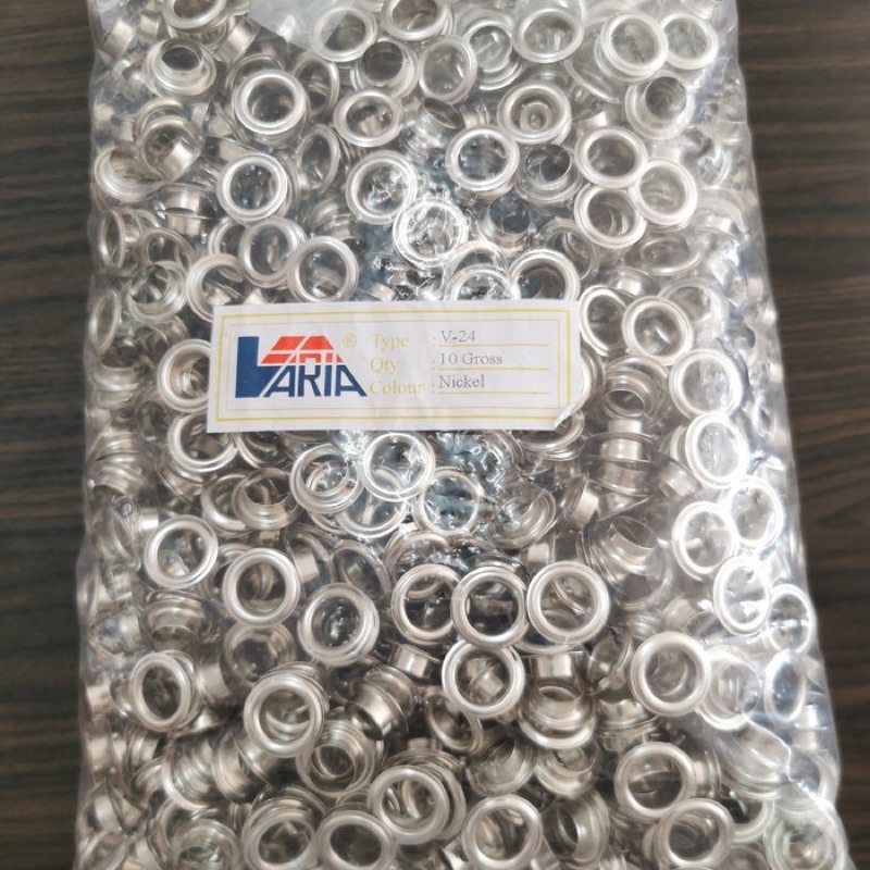 Jual mata ayam eyelet 10mm / mata ayam 24 + ring nikel / 10gross ...