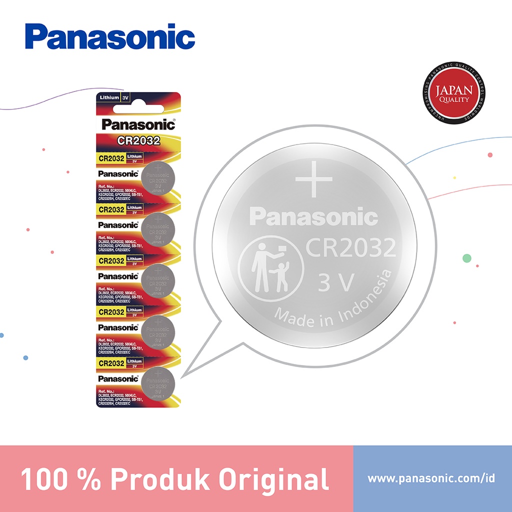 Jual Panasonic Baterai Kancing Lithium Coin CR20216 | CR2025 | CR2032 ...