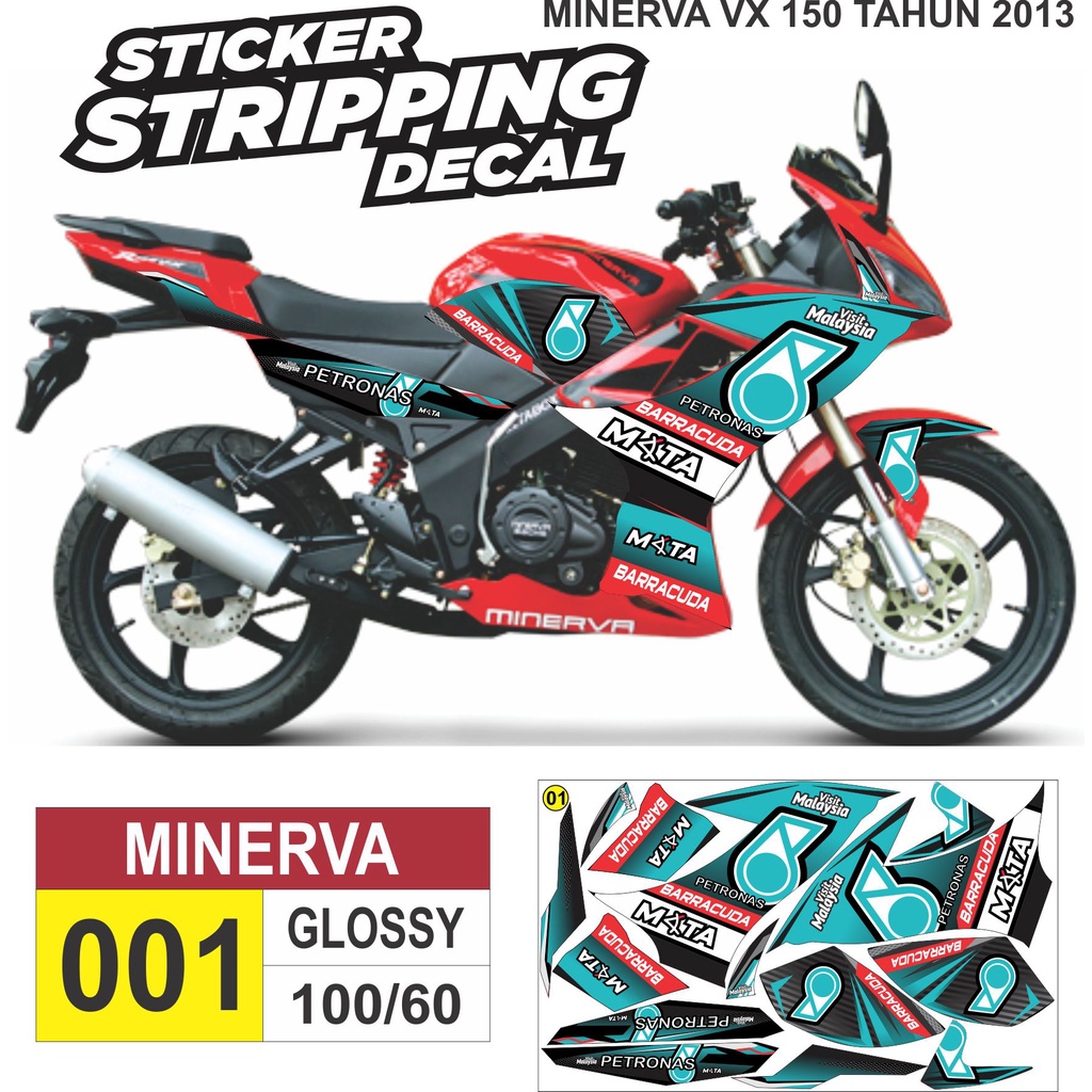 Jual Sticker decal striping minerva vx 150 semifullbody variasi ...
