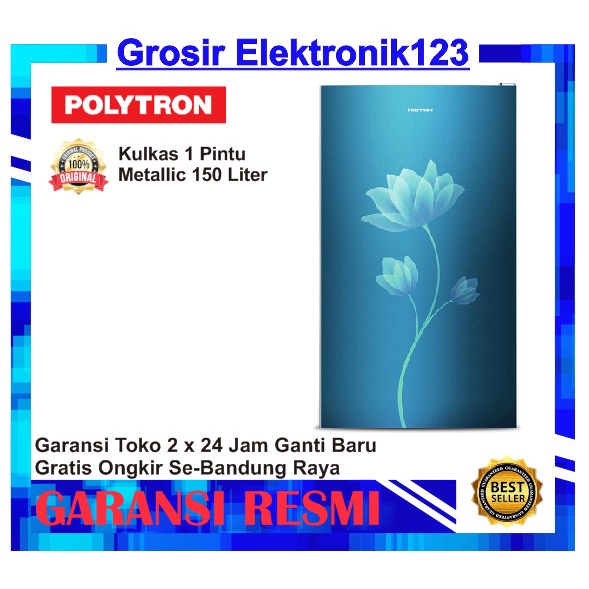 Jual KULKAS POLYTRON Kulkas 1 Pintu Metallic 150 Liter PRB 159B ...