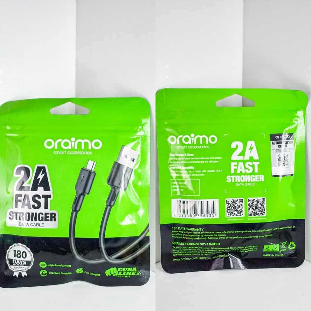 Jual Kabel Data ORAIMO OCD-M53 Micro USB | Shopee Indonesia