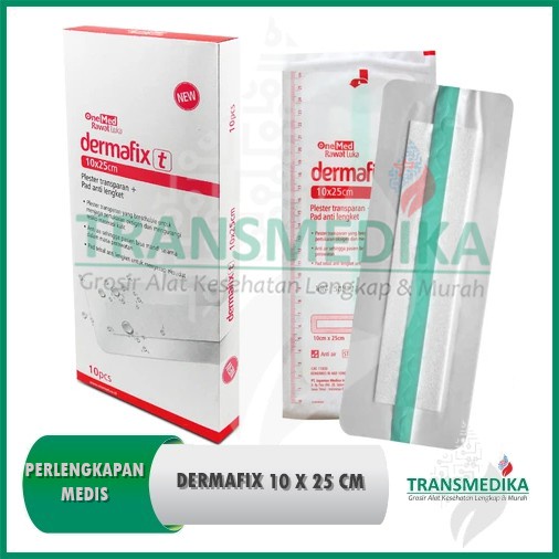 Jual Dermafix T Plester Luka Transparan Anti Air 10x25 cm / Dermafix-T ...