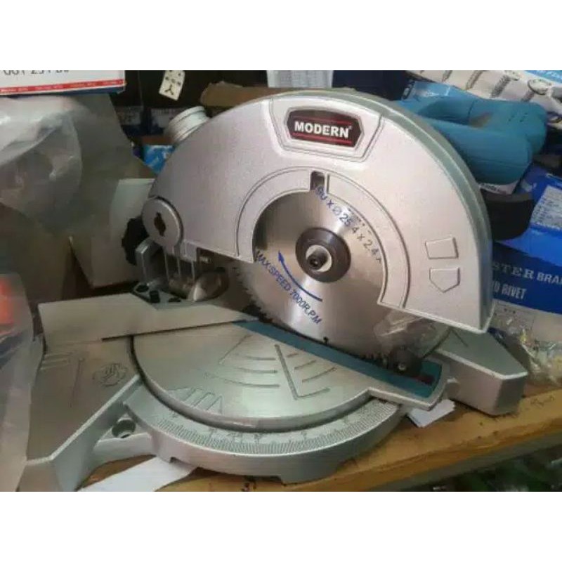 Jual Mesin potong almunium atau miter saw 7 inch modern M 3700 B | Shopee Indonesia