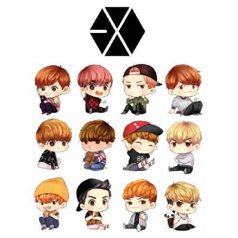 Jual Topper EXO kartun A untuk hiasan cake atau lainnya | Shopee Indonesia