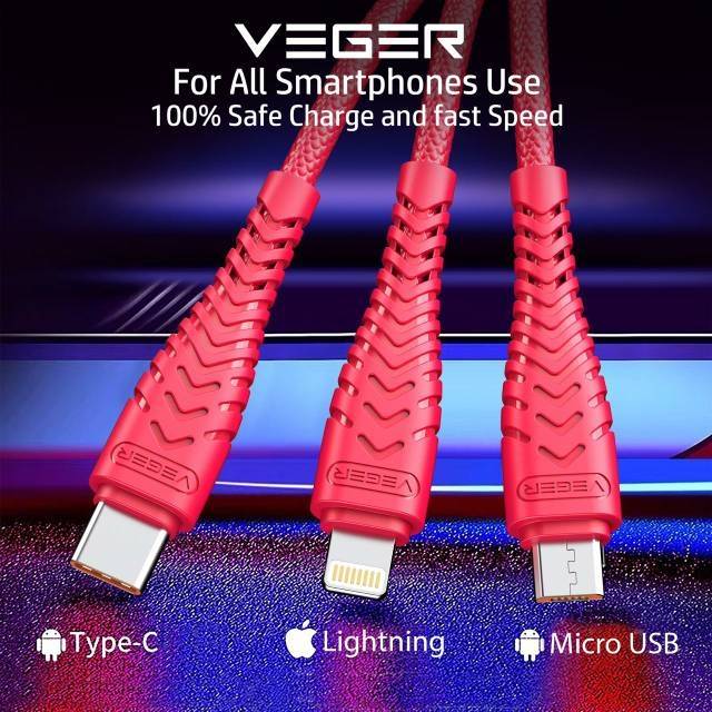Jual KABEL DATA CASAN USB VEGER KALENG MURAH V110 TYPE C FAST CABLE USB ...